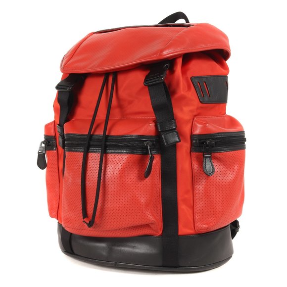 Coach | Bags | Coach Leather Nylon Combination Perforated Backpack F728 ...